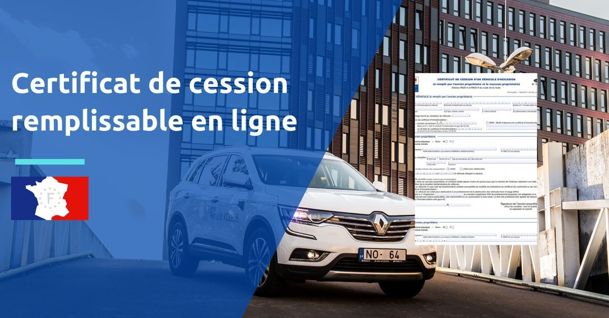 Télécharger le certificat de cession d'un véhicule